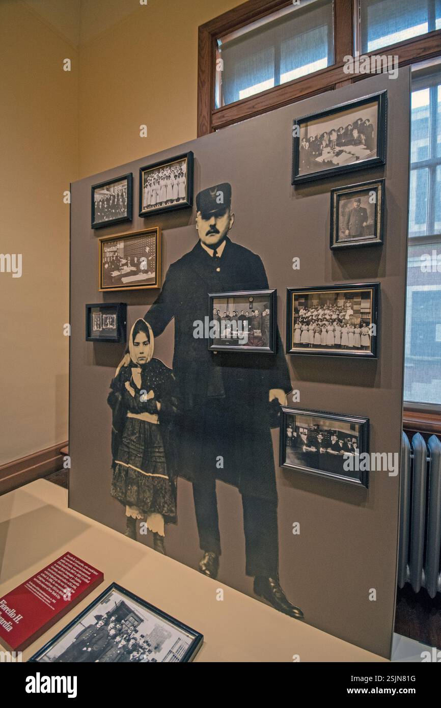 Old photographs of immigrants in Ellis Island National Museum of ...
