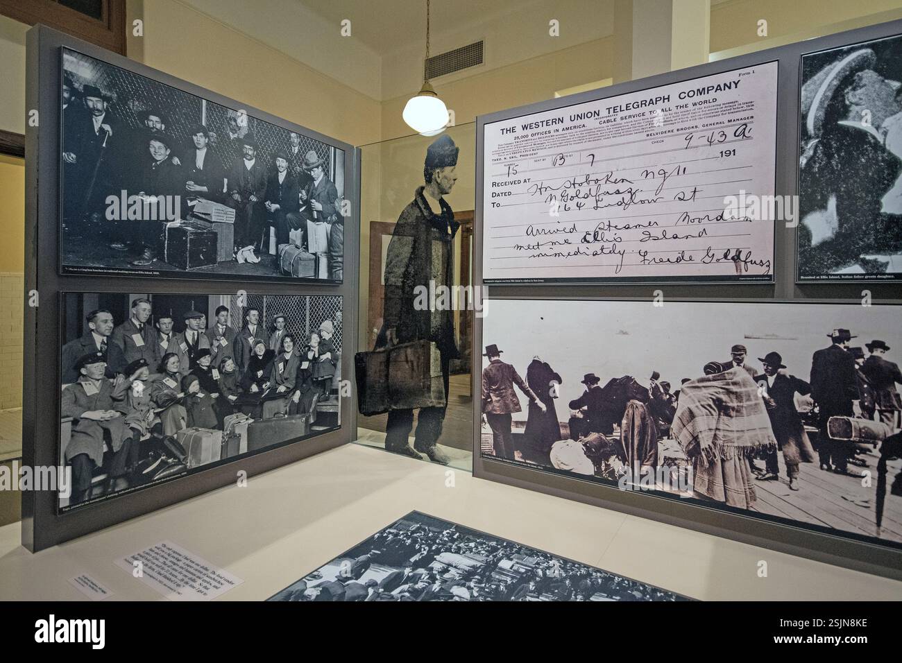 Old photographs of immigrants in Ellis Island National Museum of ...