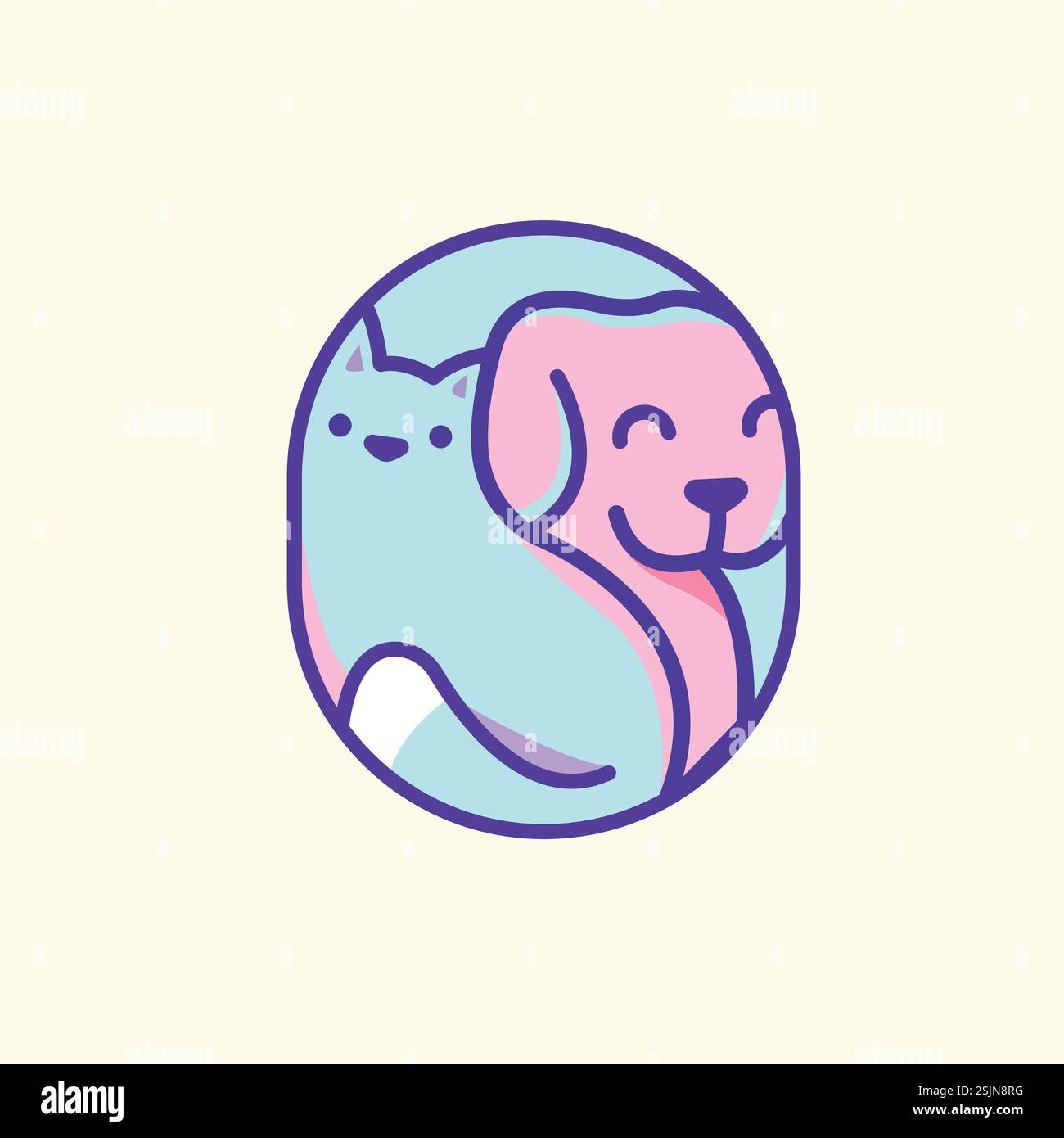 Doodle dog and cat Stock Vector Images - Alamy