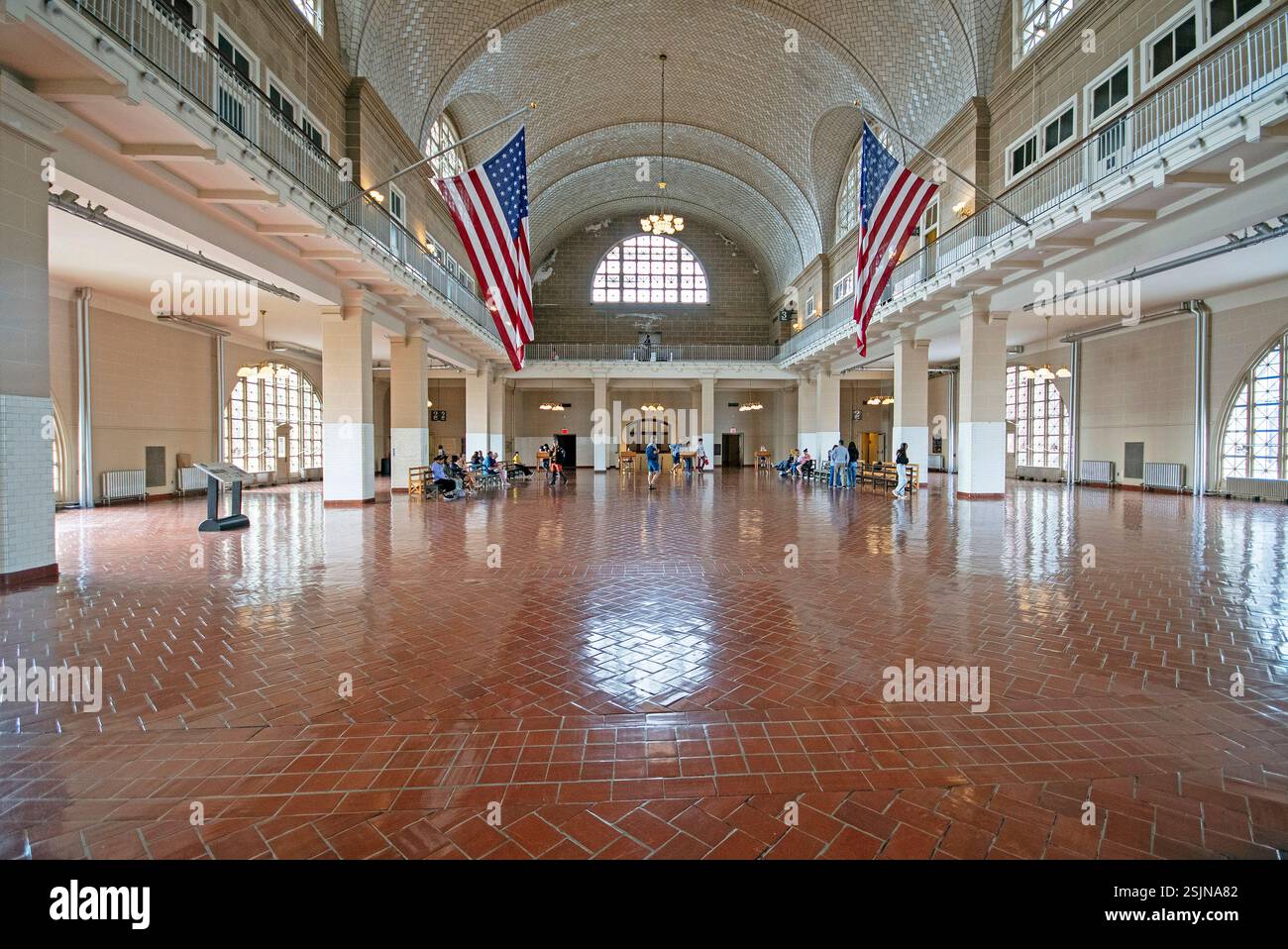 The Registry Room in Ellis Island National Museum of Immigration, Ellis ...