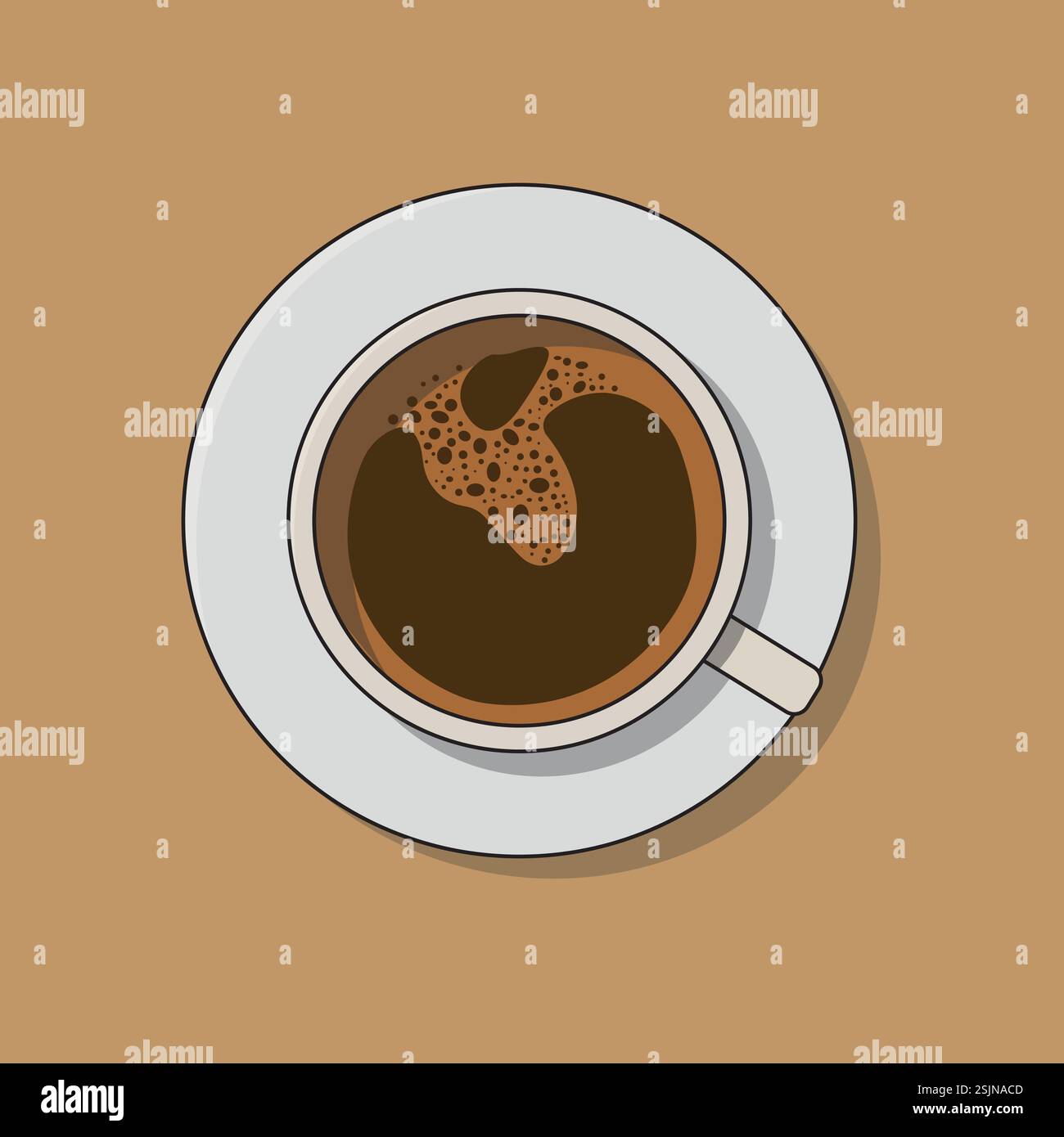 Iced coffee cup cream Stock Vector Images - Alamy