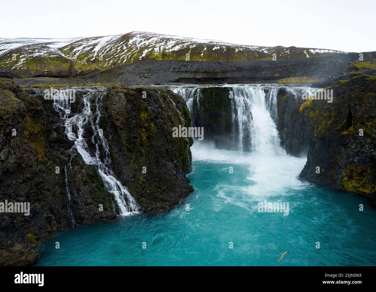 Waterfall of the river tungaa in iceland hi-res stock photography and ...