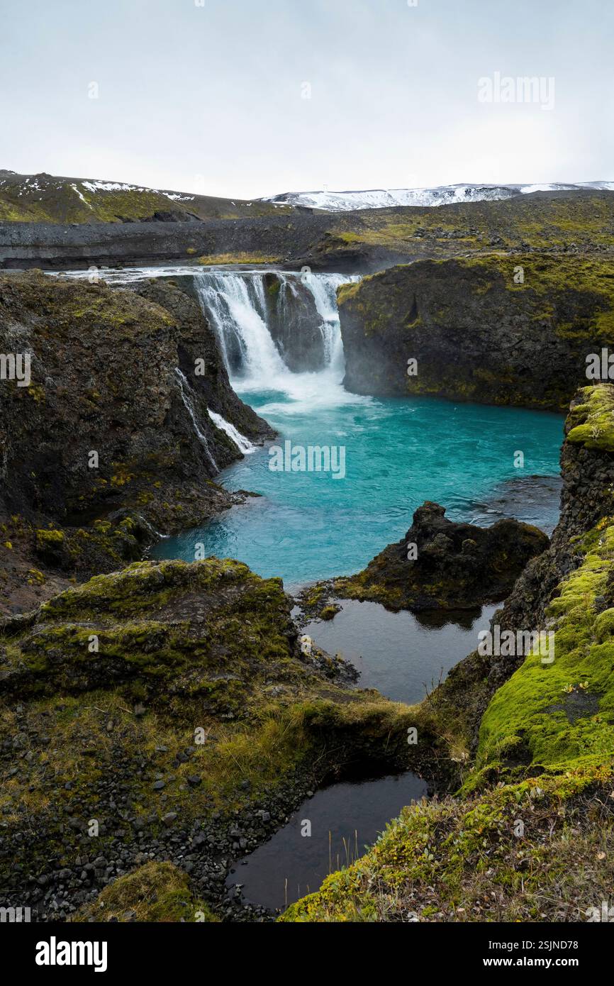Waterfall of the river tungaa in iceland hi-res stock photography and ...