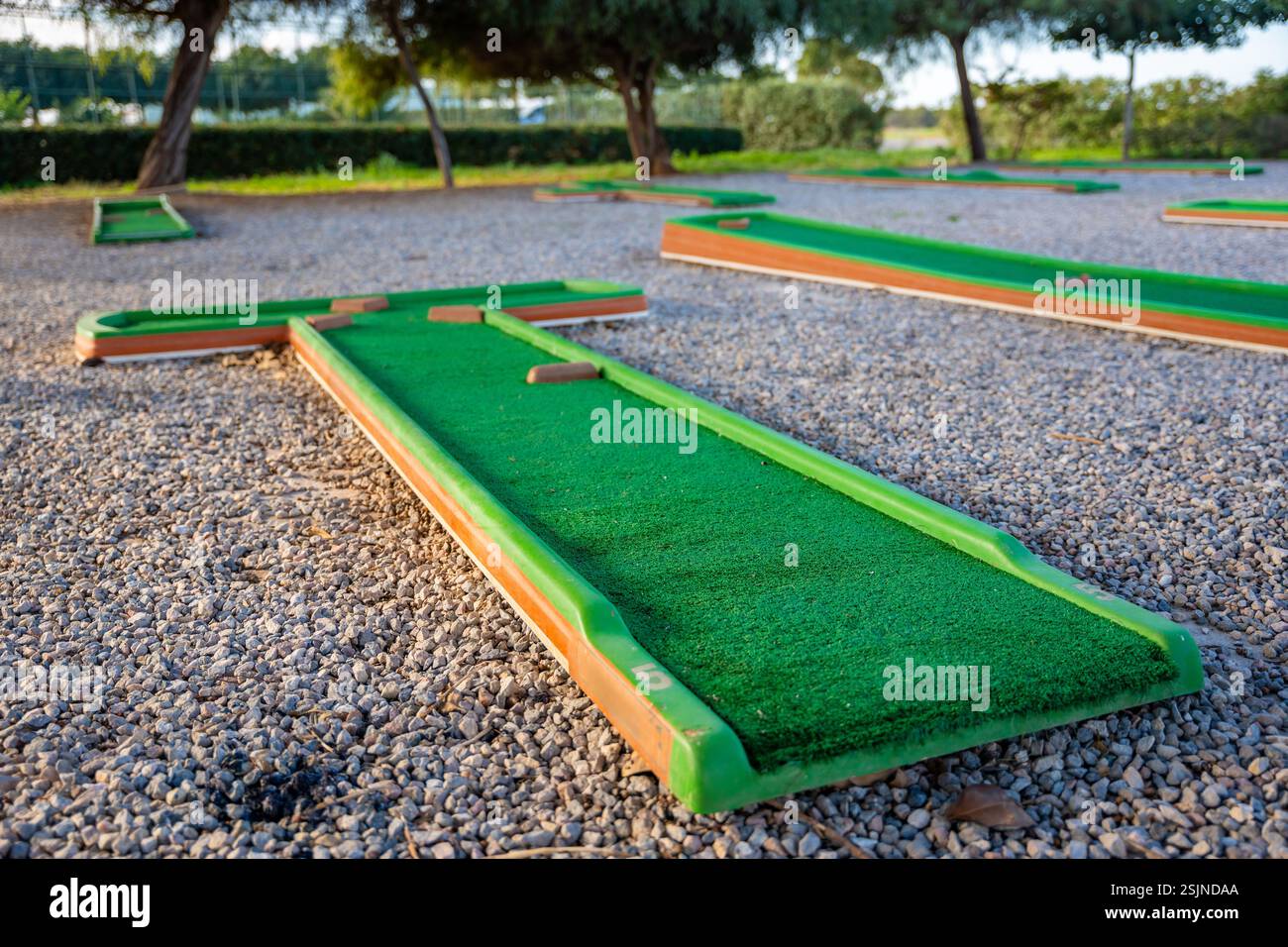 Mini-Golf Courses in a Park Setting Representing Outdoor Family Fun and ...