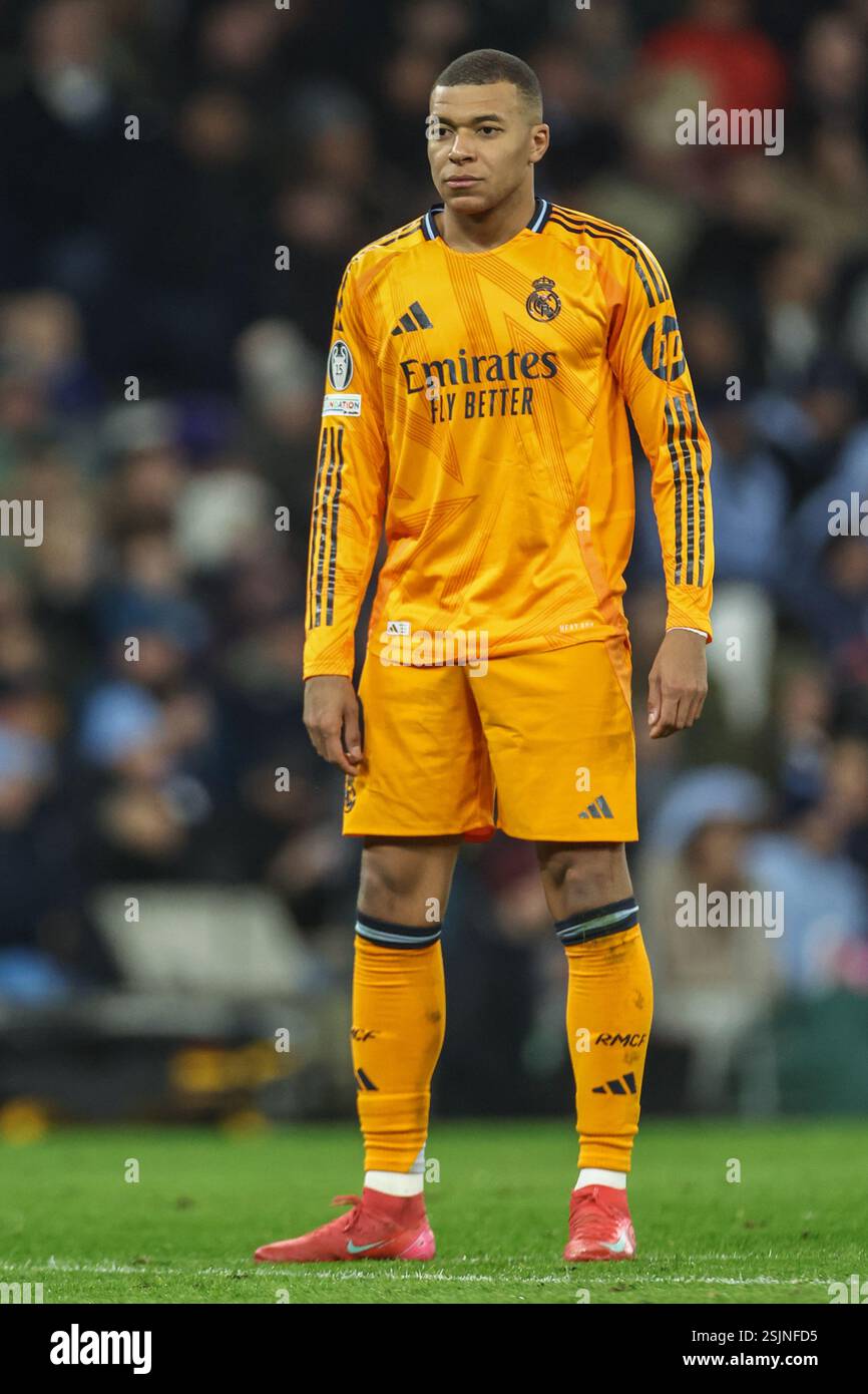 Kylian Mbappé of Real Madrid during the UEFA Champions League Knockout ...