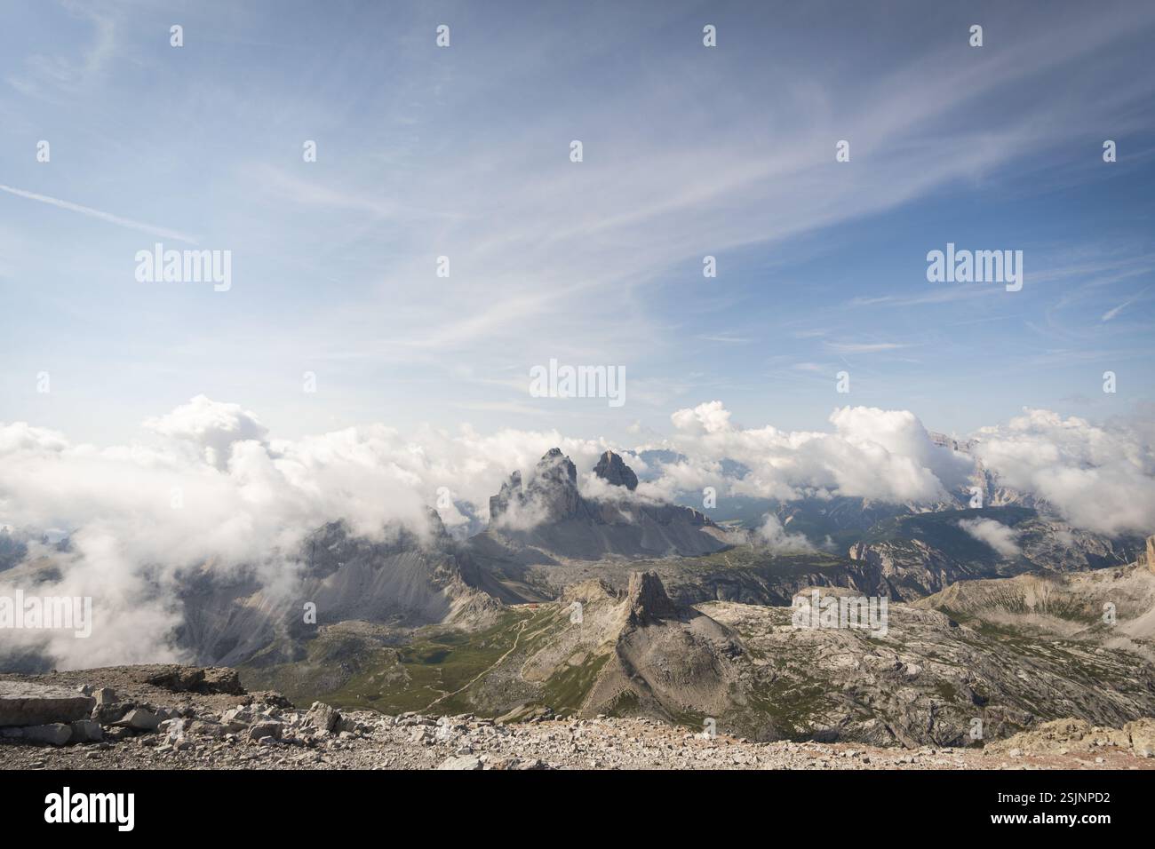Breathtaking Dolomitic landscape with Three Peaks of Lavaredo in the ...