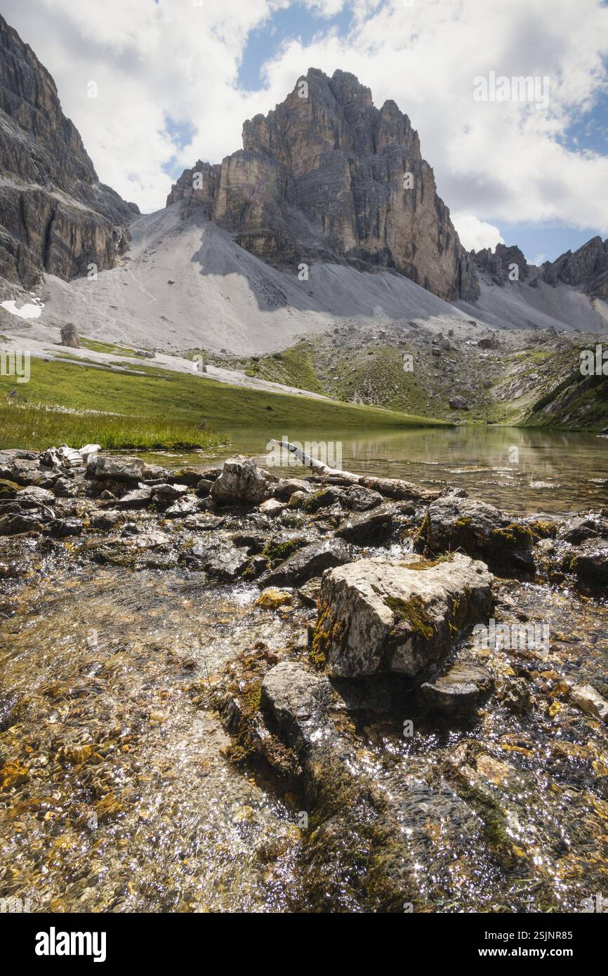 Small alpine lake with perfect reflections Stock Photo - Alamy