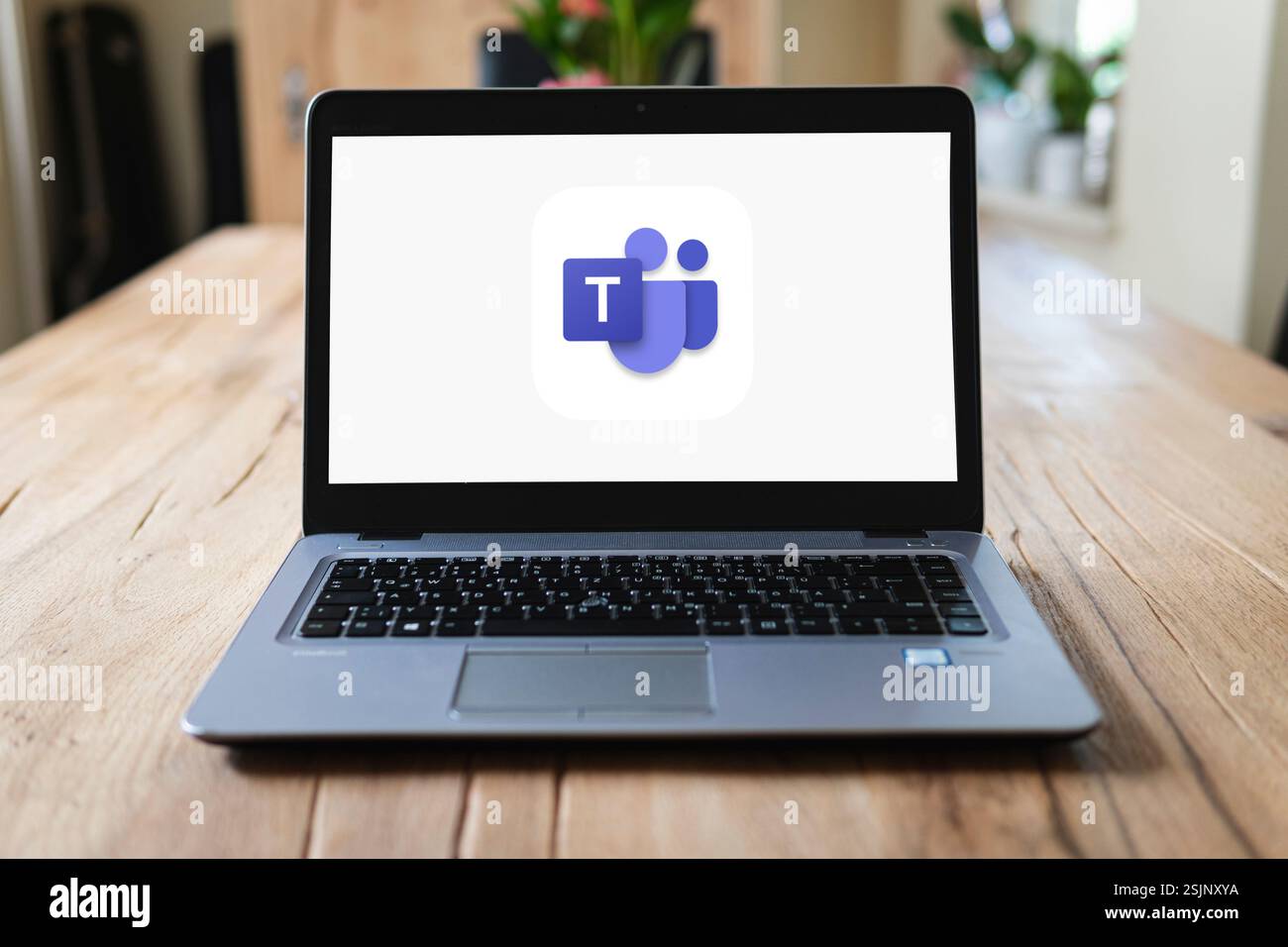 Laptop with MIcrosoft Teams Stock Photo - Alamy