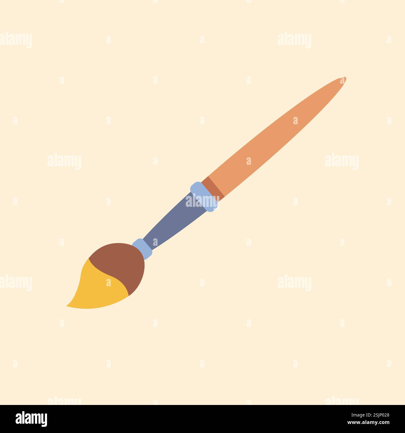 Vector art color palette with paintbrush drawing tools Stock Vector ...