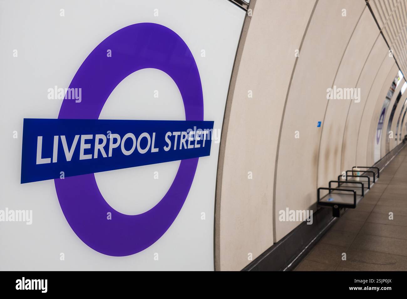 Liverpool Street station roundel in the London Underground, showcasing ...