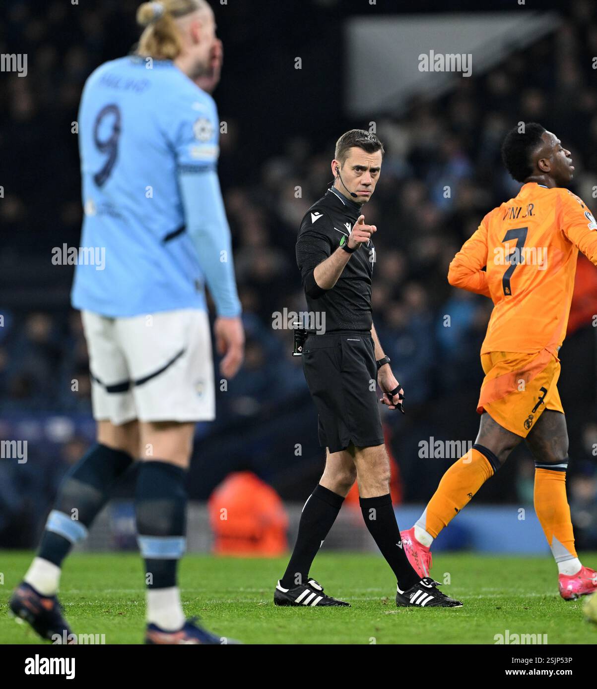 Manchester, UK. 11th Feb, 2025. Referee Clement Turpin during the UEFA ...
