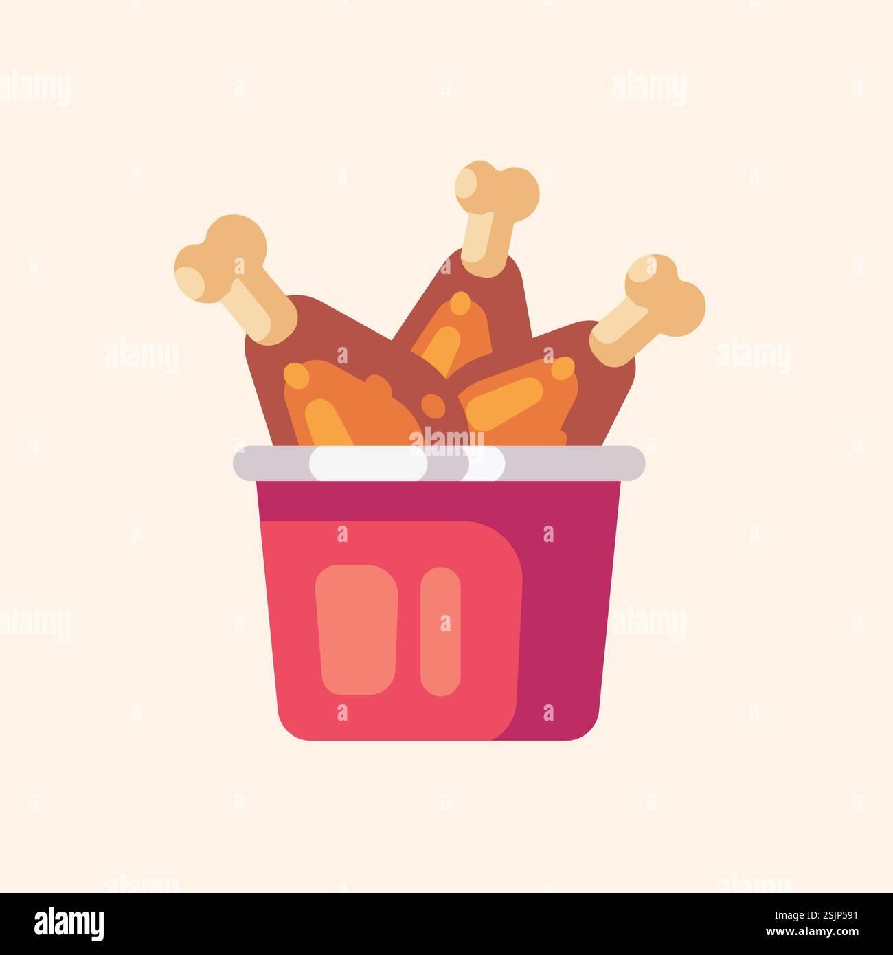 Vector fried chicken with chicken legs and chicken wings premium vector ...