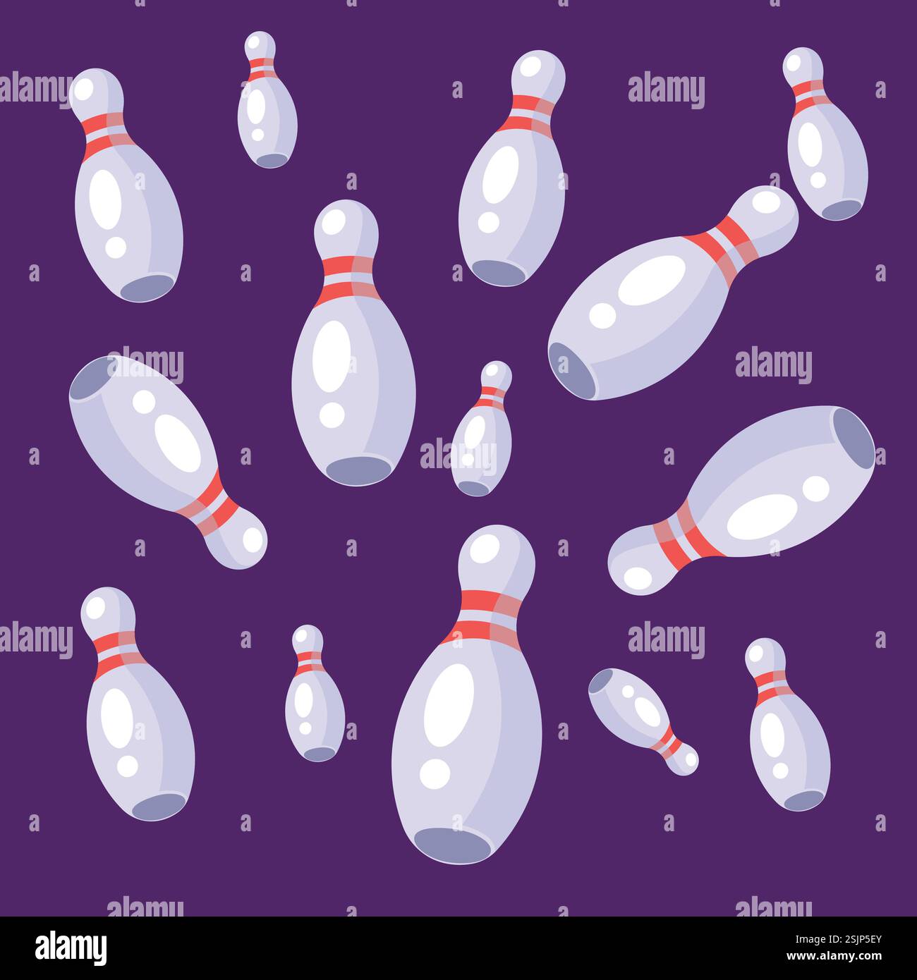 Vector bowling poster with ball and bowling pins Stock Vector Image ...