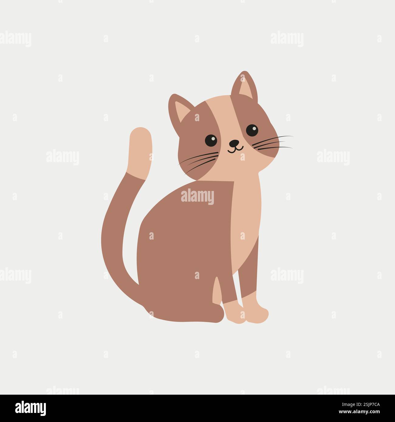 Beautiful cute fluffy cat Stock Vector Images - Alamy