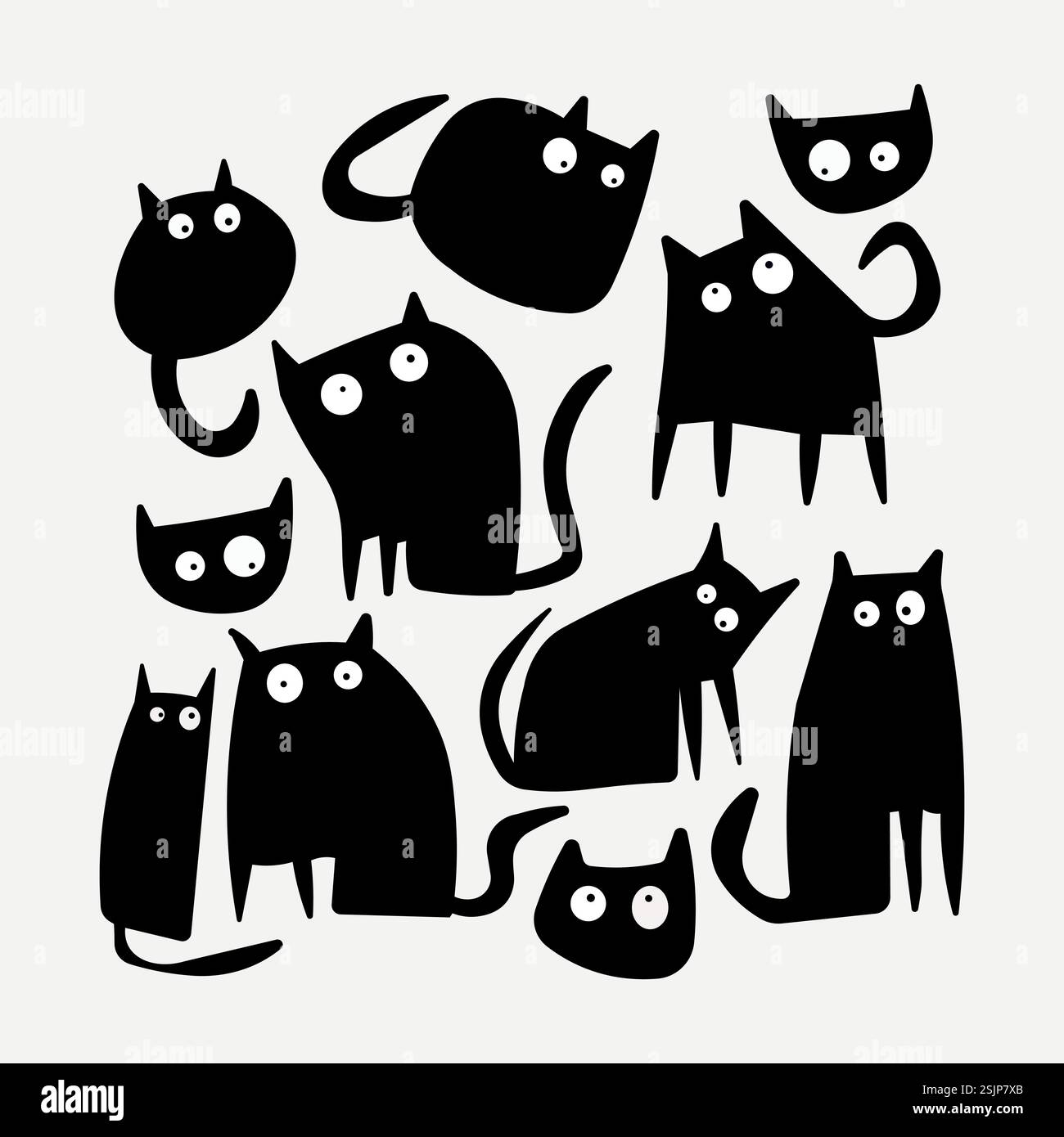 Cute tabby wild cat Black and White Stock Photos & Images - Alamy