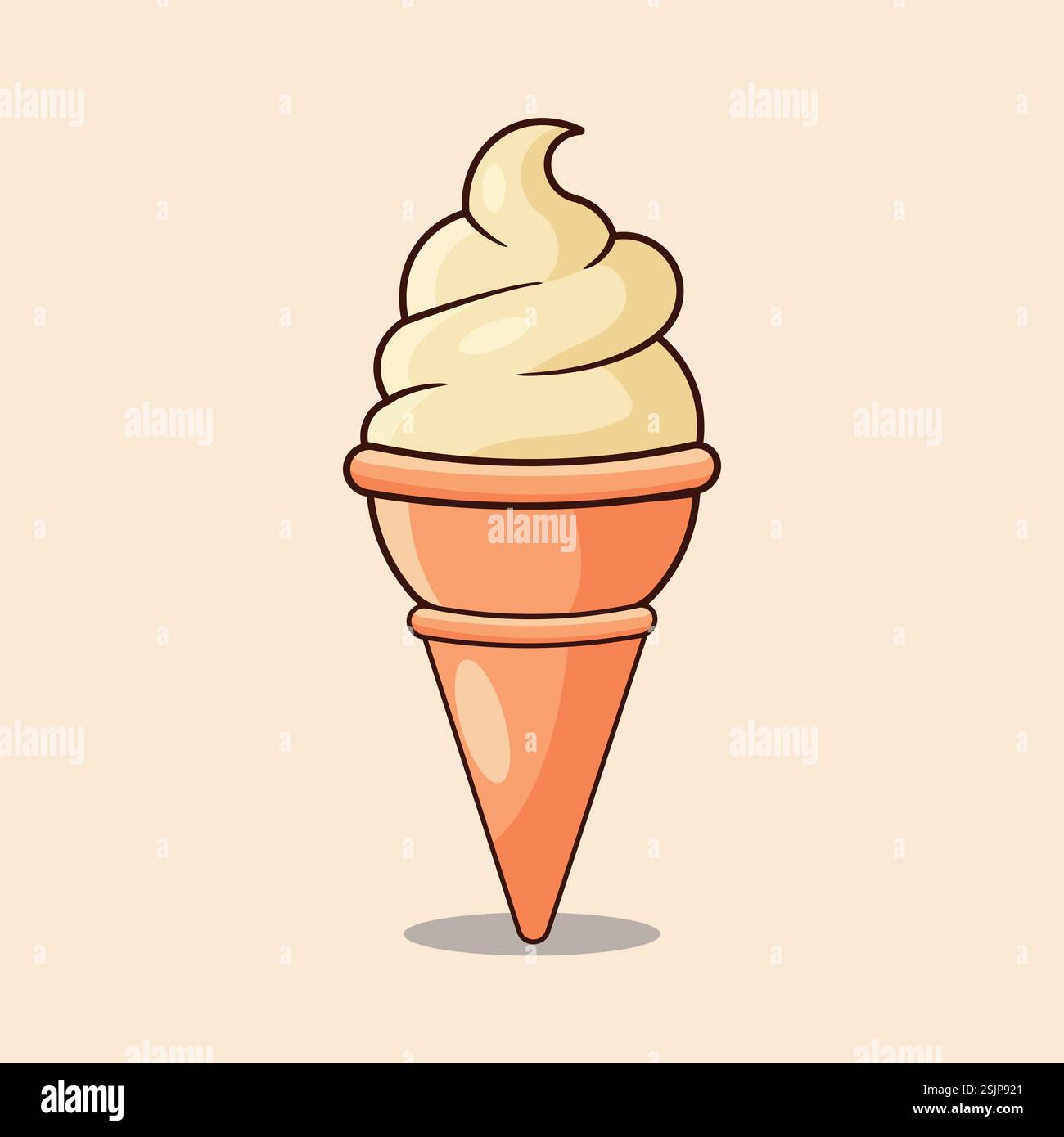 Fresh white ice cream in Stock Vector Images - Alamy