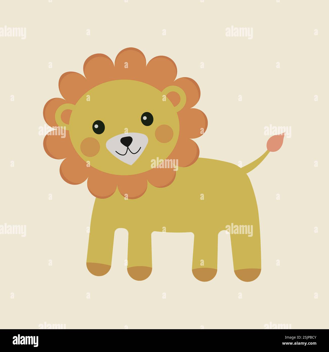 Male lion in wild africa Stock Vector Images - Alamy
