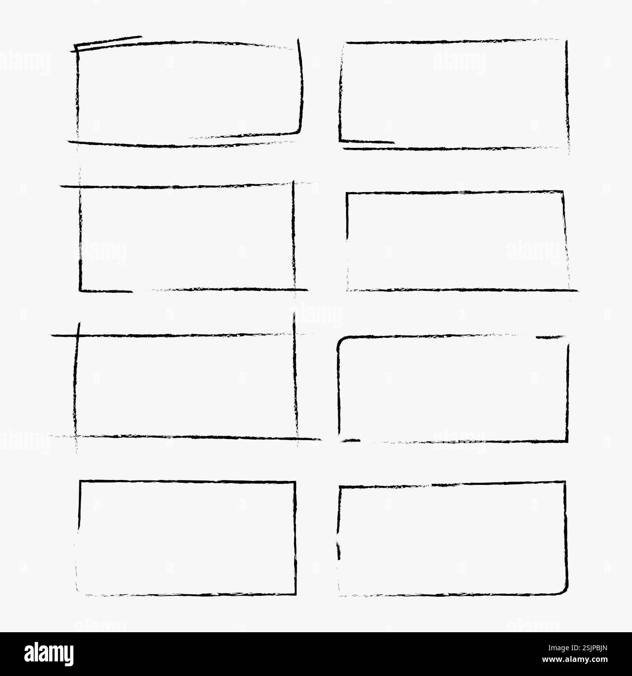 Grunge and hand drawn rectangle frames Stock Vector Image & Art - Alamy