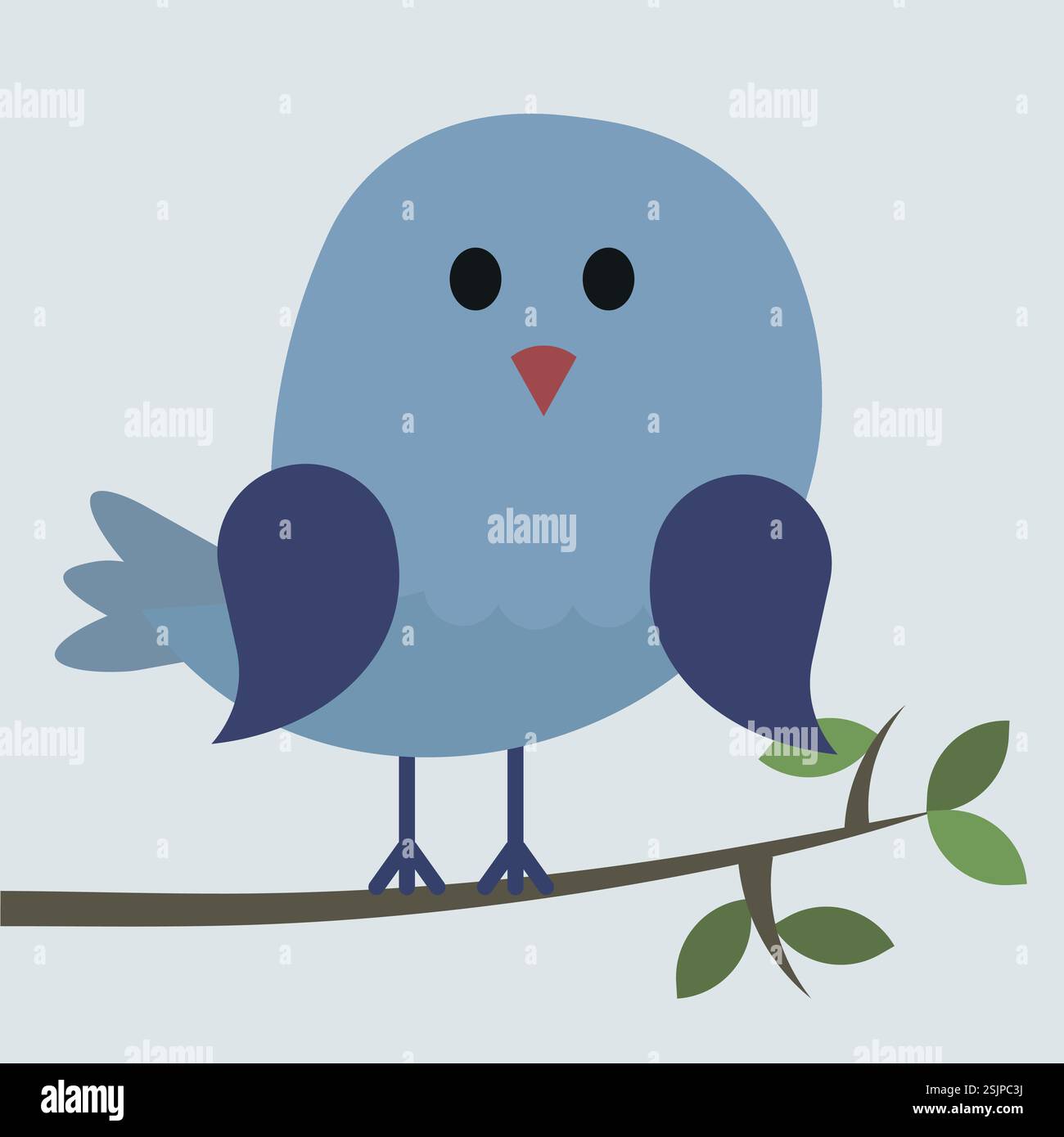 Vector cute nightingale singing cartoon vector Stock Vector Image & Art ...