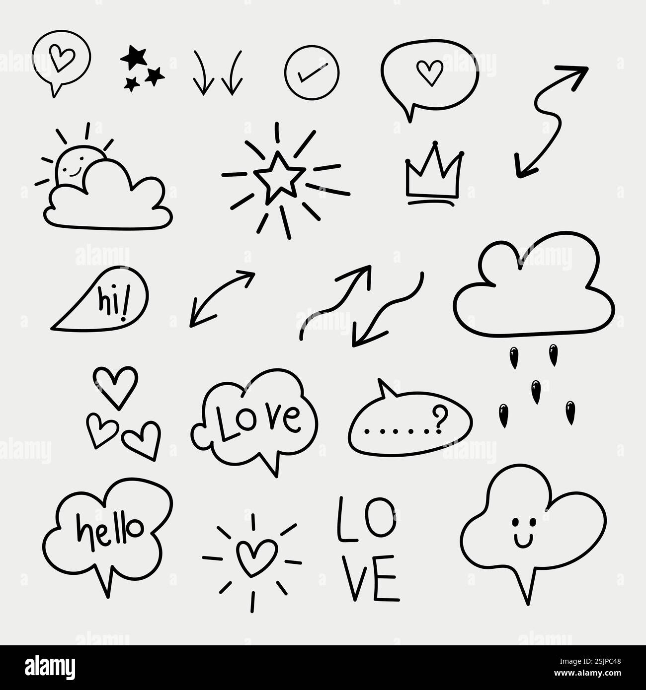 Hand drawn doodle star Stock Vector Images - Alamy