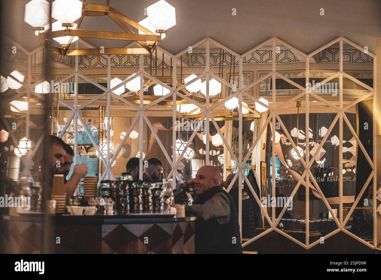 Interior of the café at the Czech Museum of Cubism (House of the Black ...