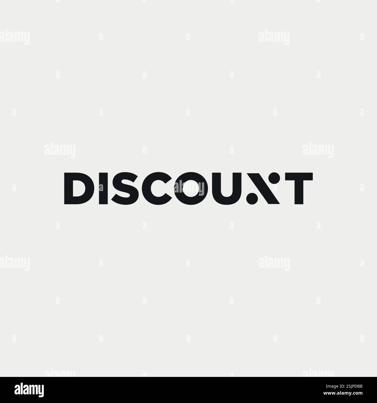 Vector discount text logo design Stock Vector Image & Art - Alamy