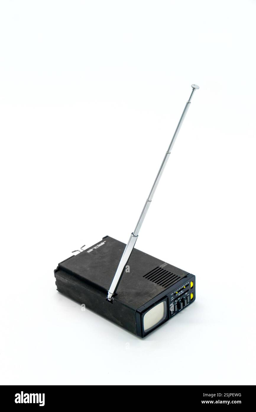 vintage Sinclair Microvision MTV1 portable television with an antenna ...