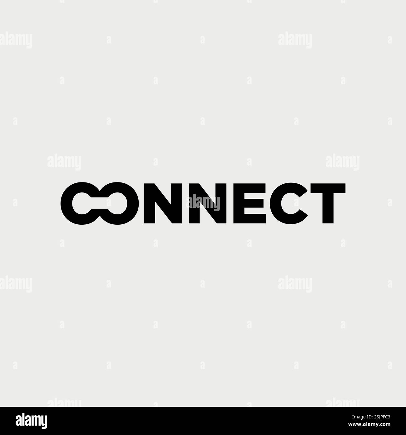 Vector connect text logo design Stock Vector Image & Art - Alamy