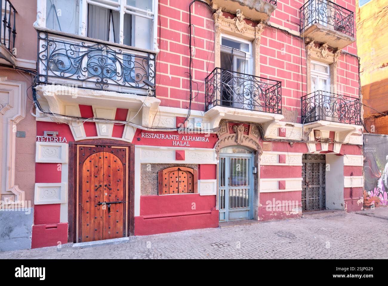 Restaurante Alhambra Halal, house facade, architecture, historic old ...