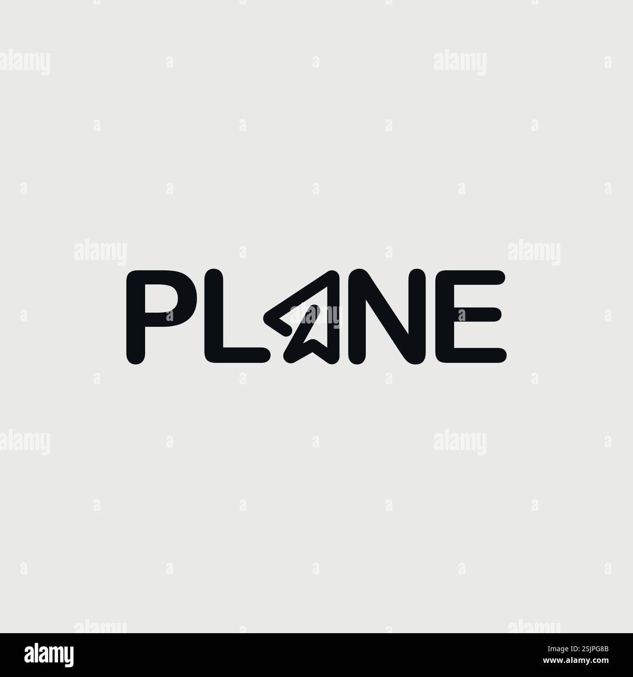 Vector plane text logo design Stock Vector Image & Art - Alamy