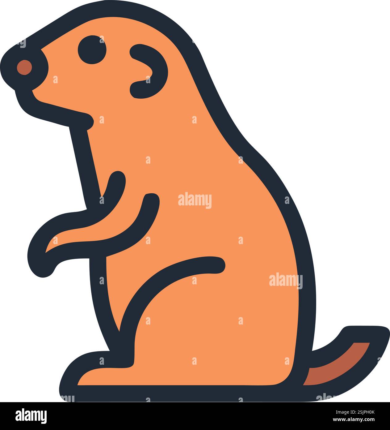 Desert wildlife prairie dog icon illustration Stock Vector Image & Art ...