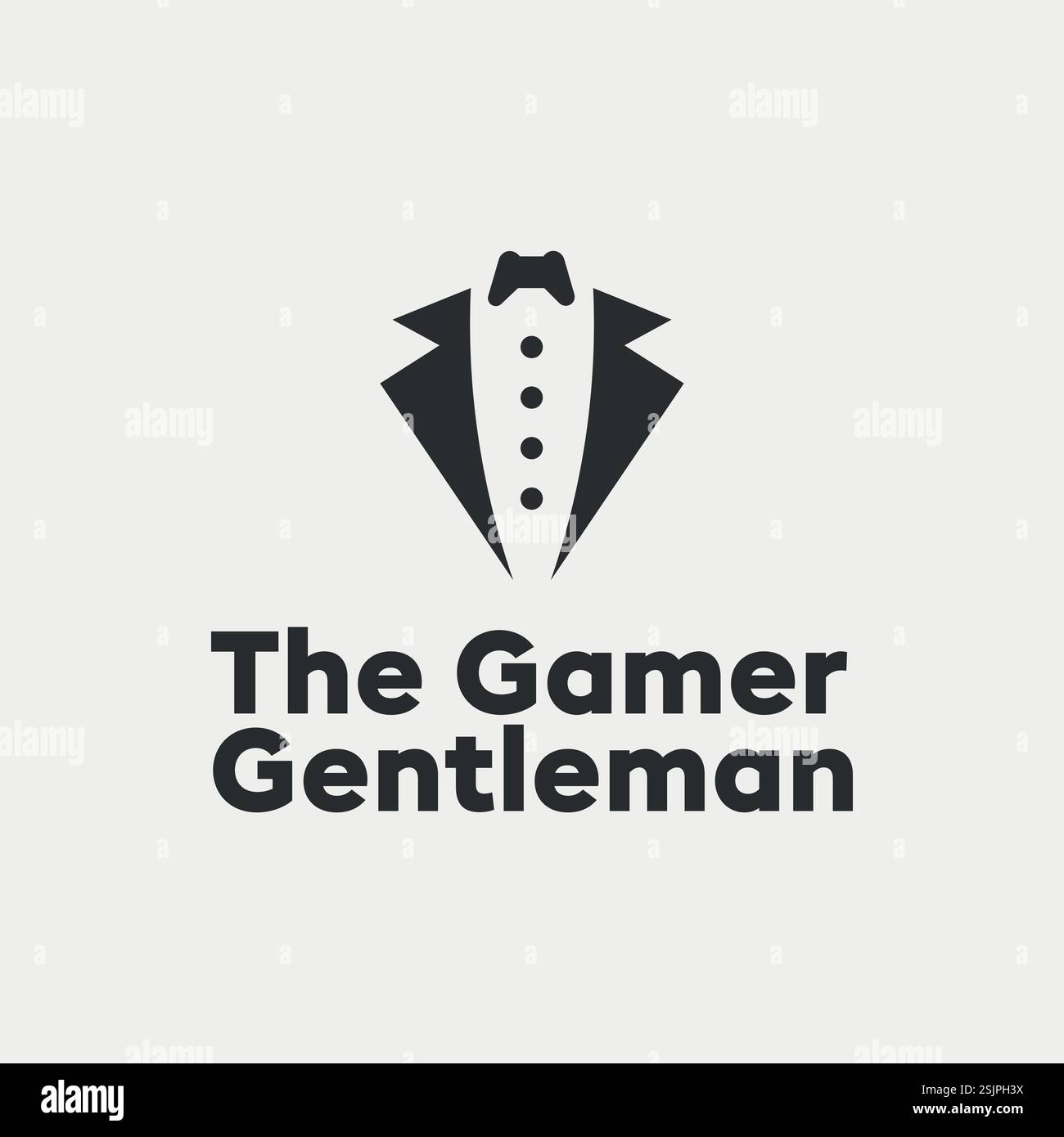 Vector the gamer gentleman text logo design Stock Vector Image & Art ...