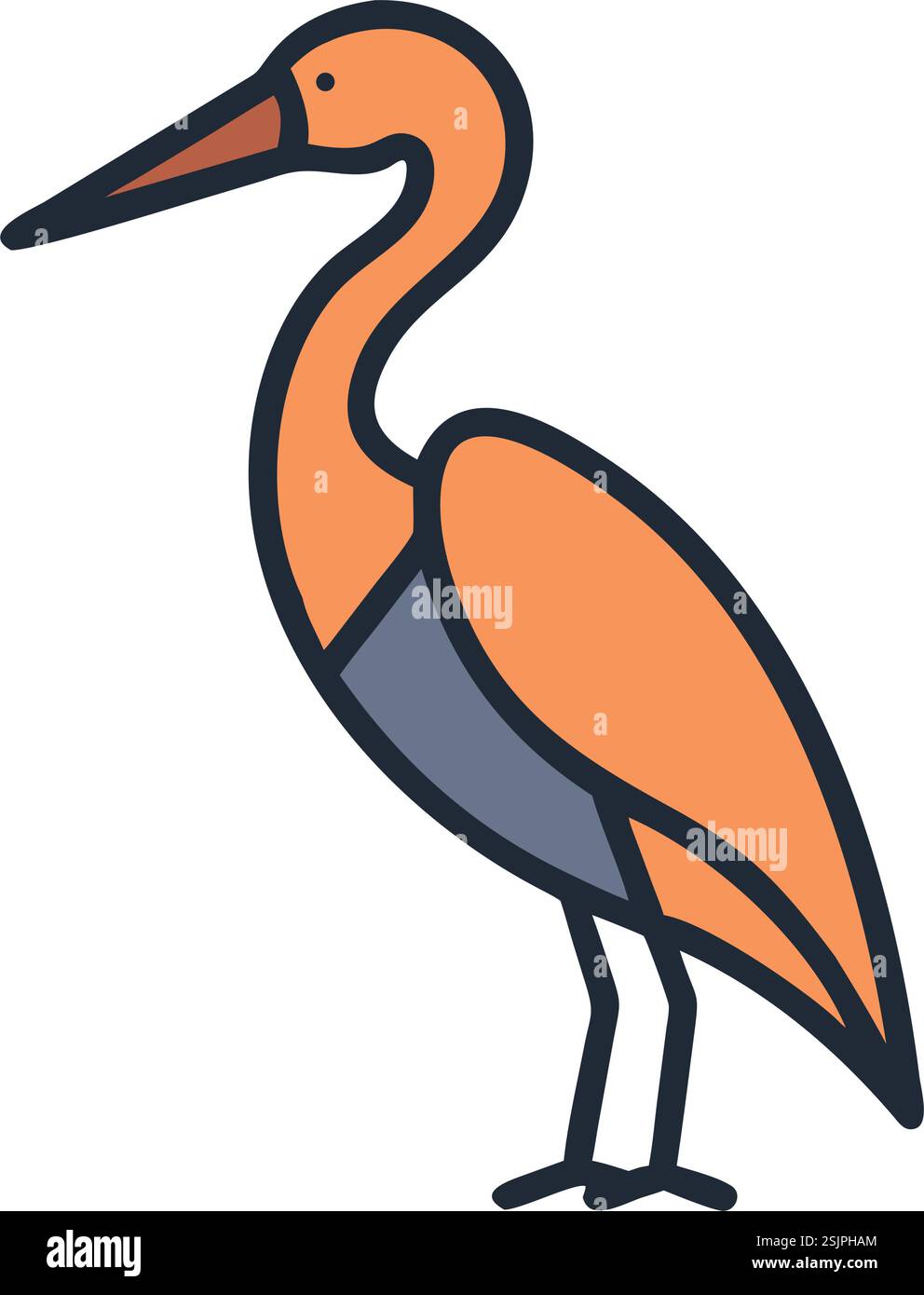 Desert wildlife heron icon illustration Stock Vector Image & Art - Alamy