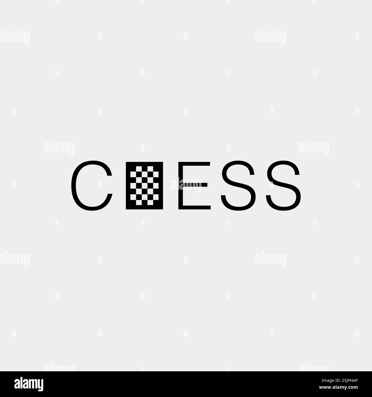 Vector chess text logo design Stock Vector Image & Art - Alamy