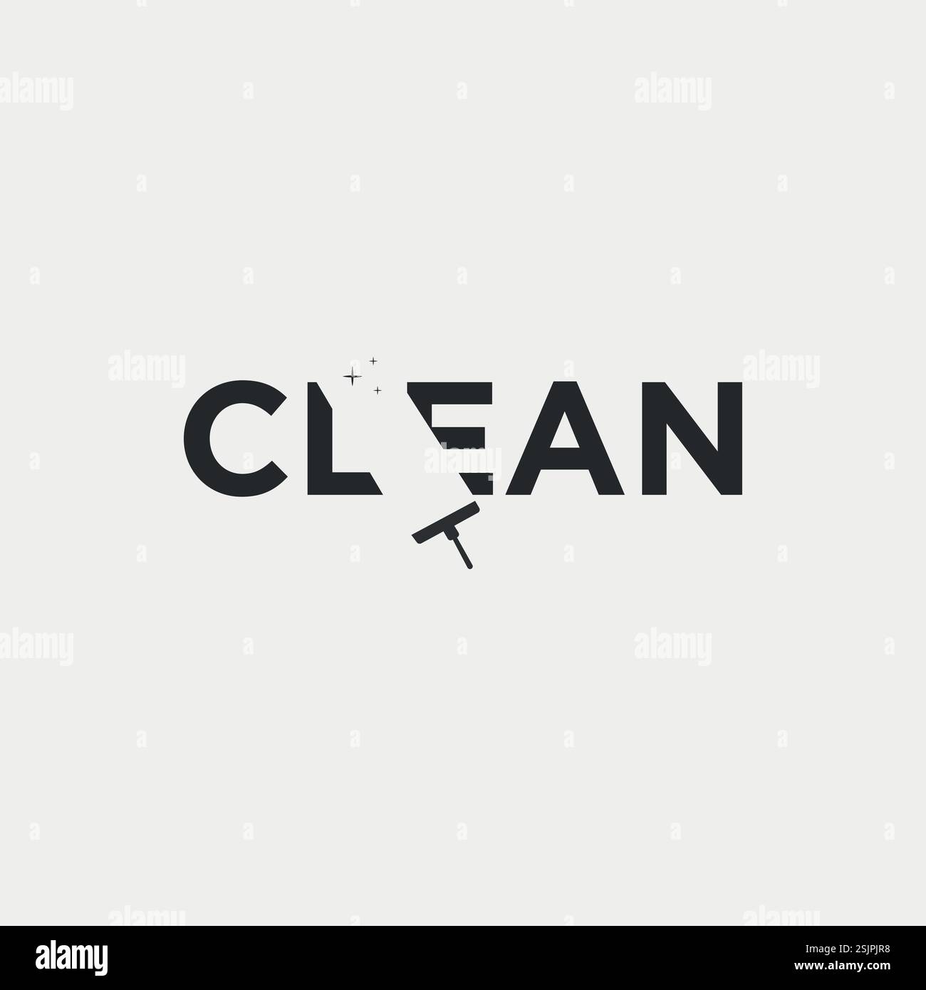Vector clean text logo design Stock Vector Image & Art - Alamy