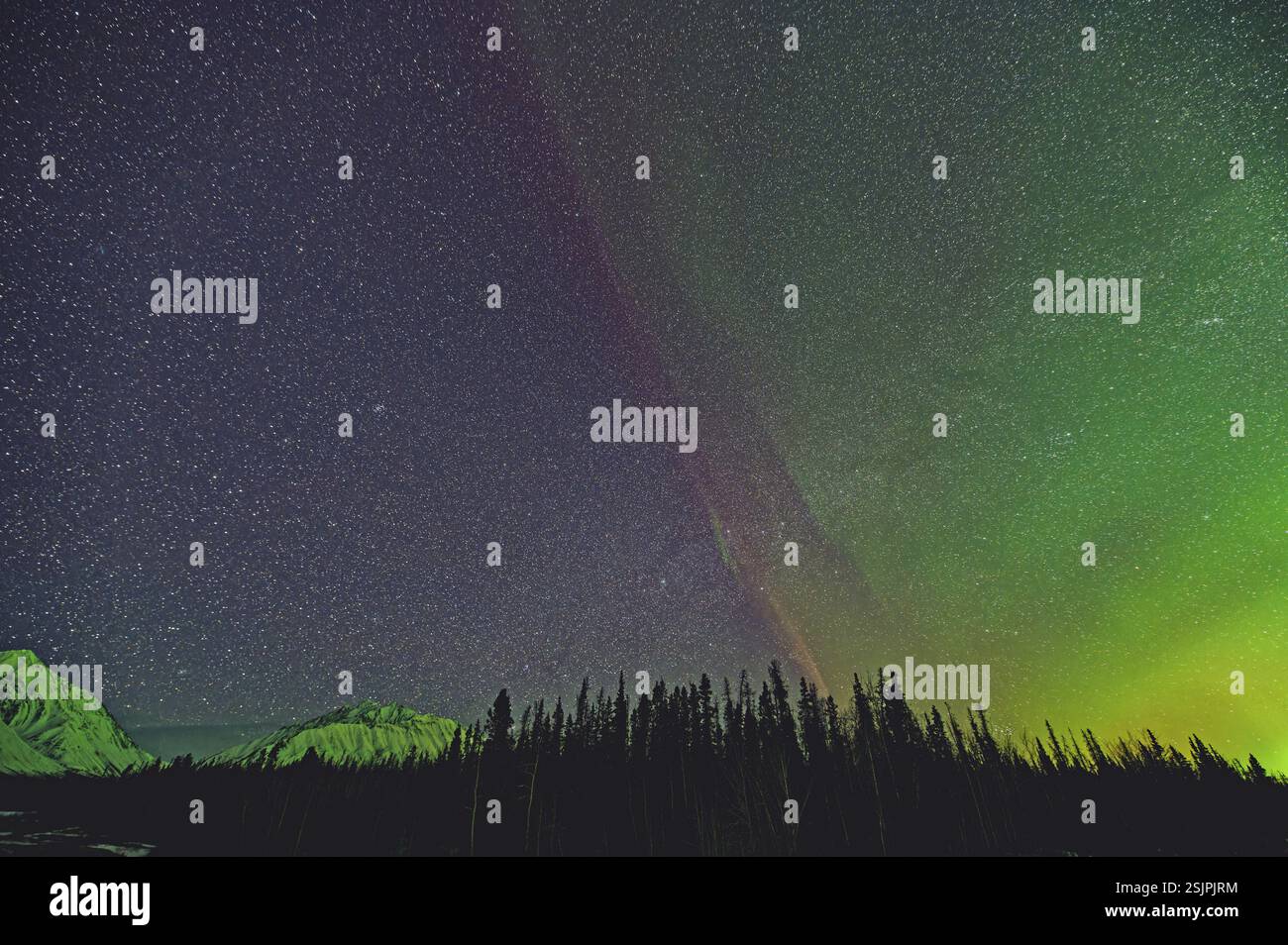 Aurora Borealis, Northern Lights, extreme starry sky, intense colouring ...