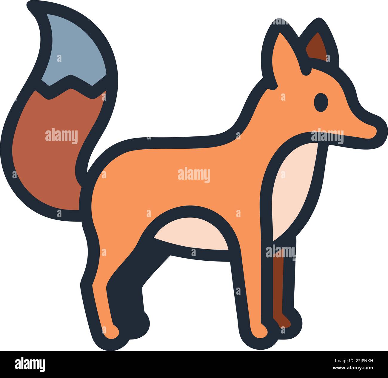 Desert wildlife red fox icon illustration Stock Vector Image & Art - Alamy
