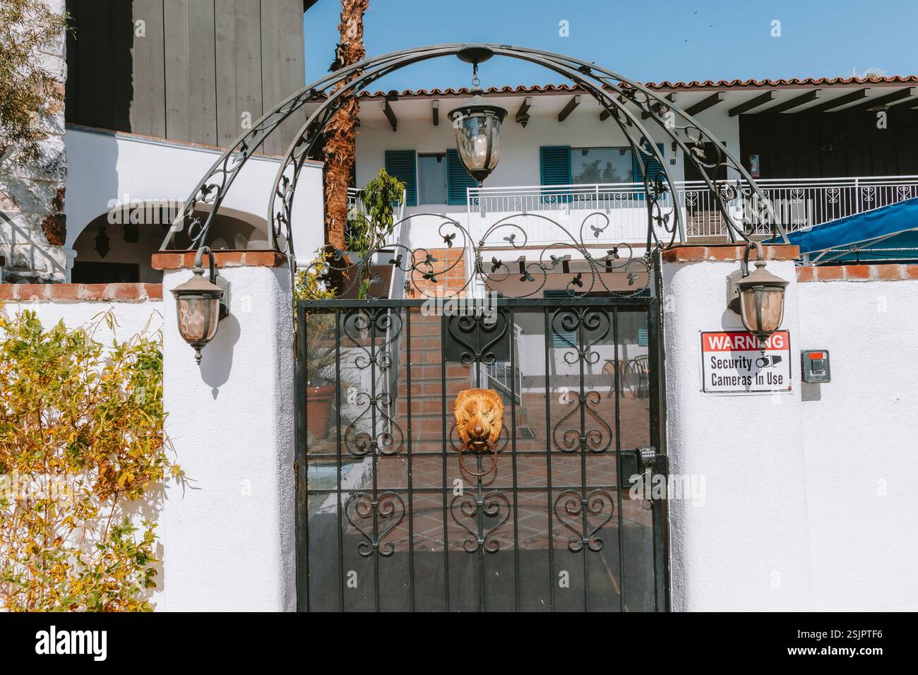 Mykonos Greek style motel and hotel, Palm Springs, California Stock ...