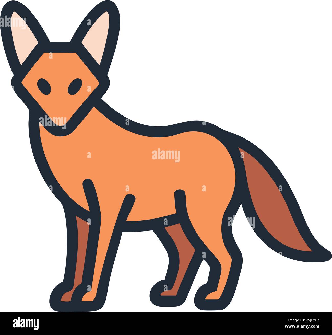 Desert wildlife fennec fox icon illustration Stock Vector Image & Art ...