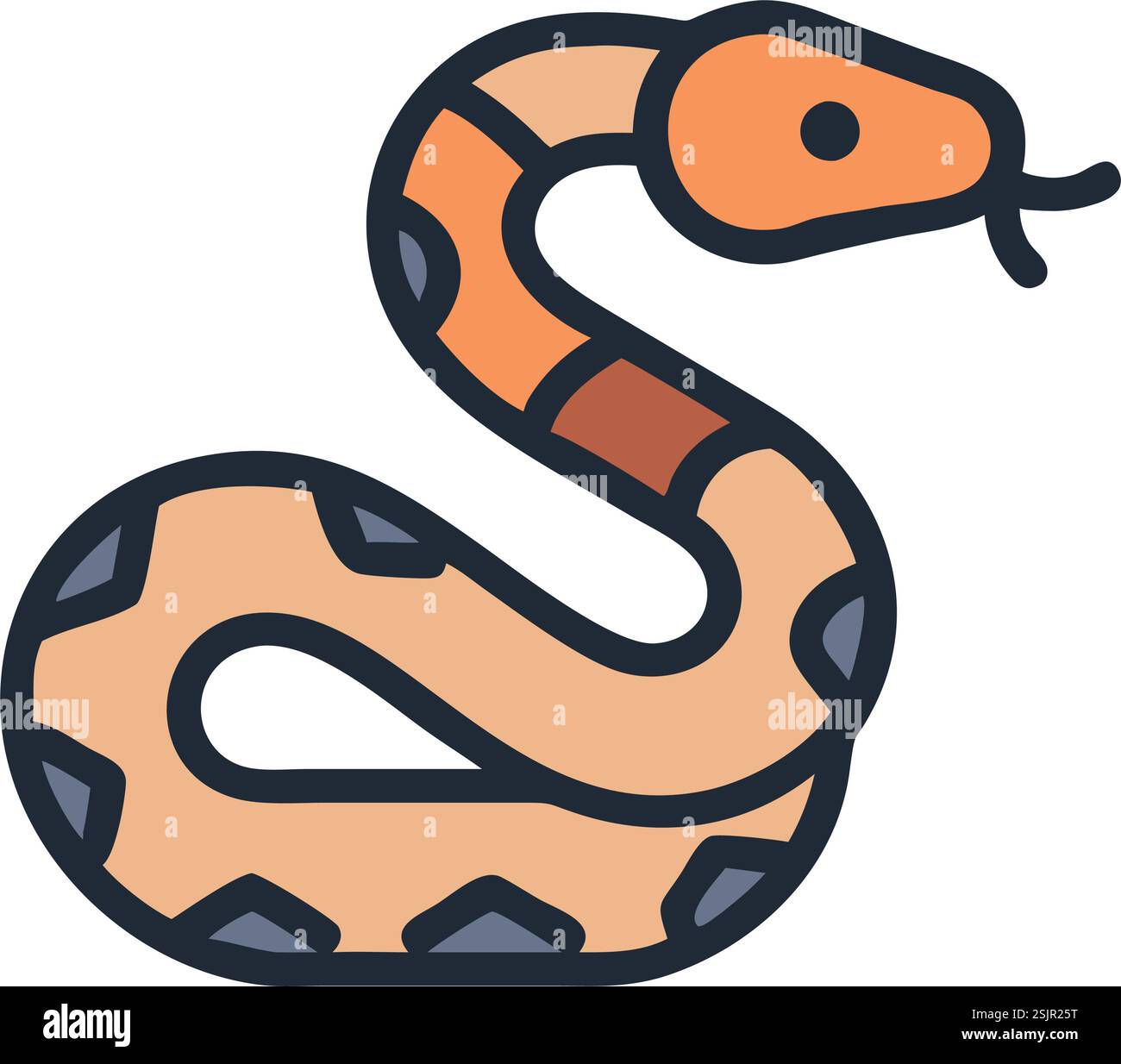 Desert wildlife snake icon illustration Stock Vector Image & Art - Alamy