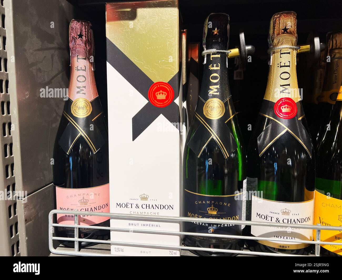 Kyiv, Ukraine - February 11, 2025: Premium Moet and Chandon champagne ...