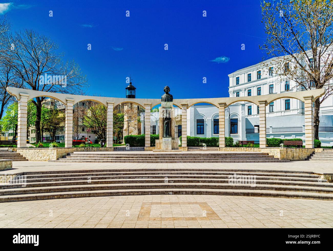 Romania, Constanta (Constanta), Statue of Mihai Eminescu Stock Photo - Alamy