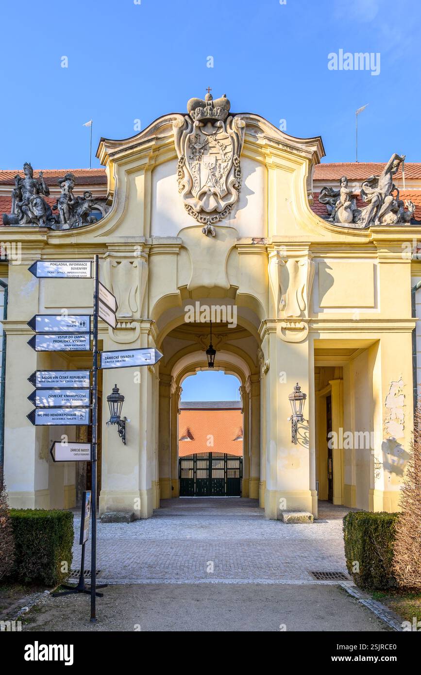 Valtice palace, UNESCO World Heritage site in the South Moravia region ...