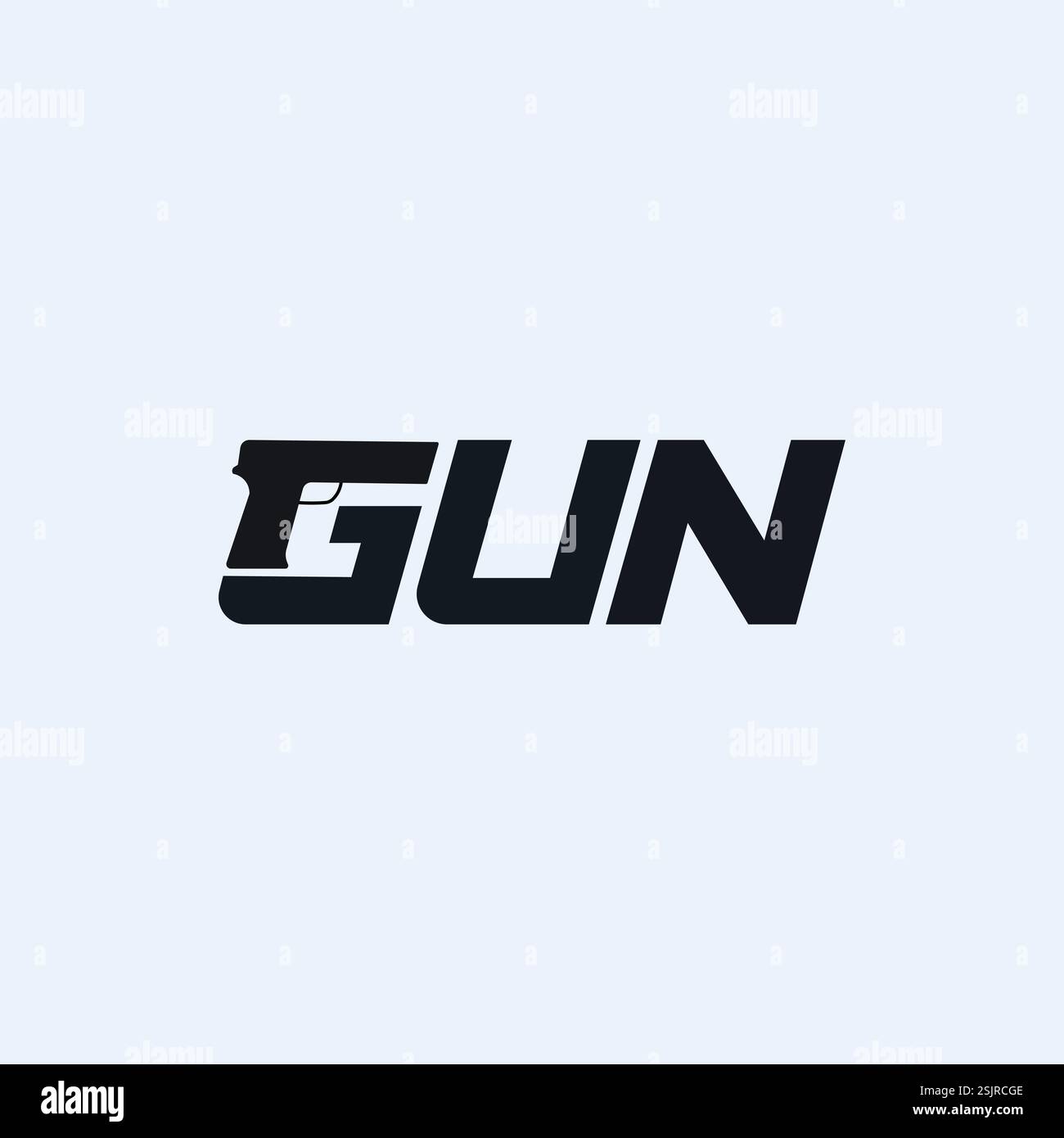 Gun logo design hi-res stock photography and images - Alamy