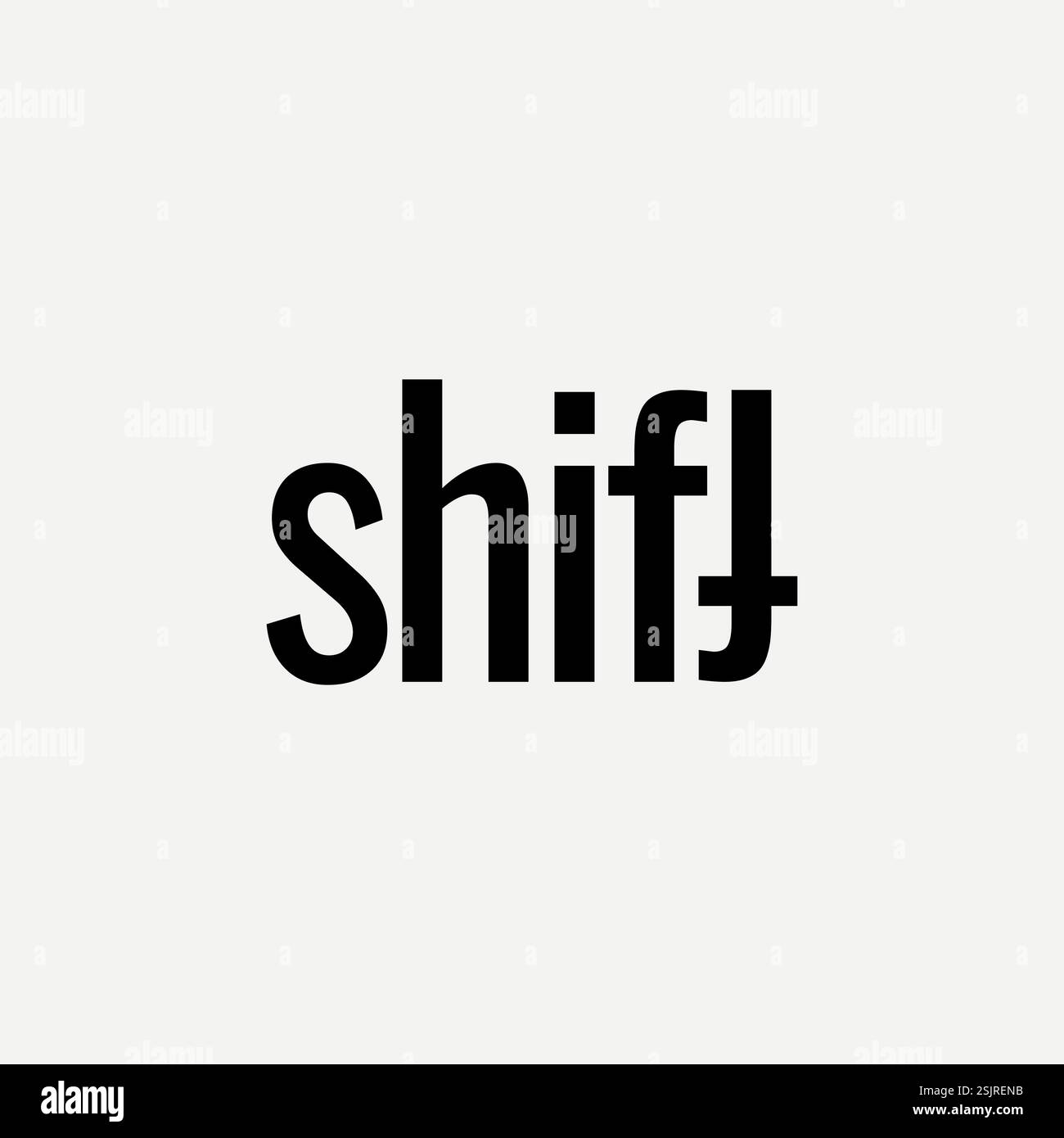 Vector shift text logo design Stock Vector Image & Art - Alamy