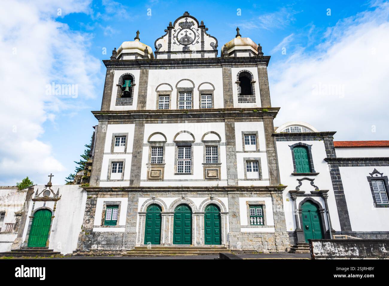 Traditional style old church in Horta town, Faial island, Azores ...