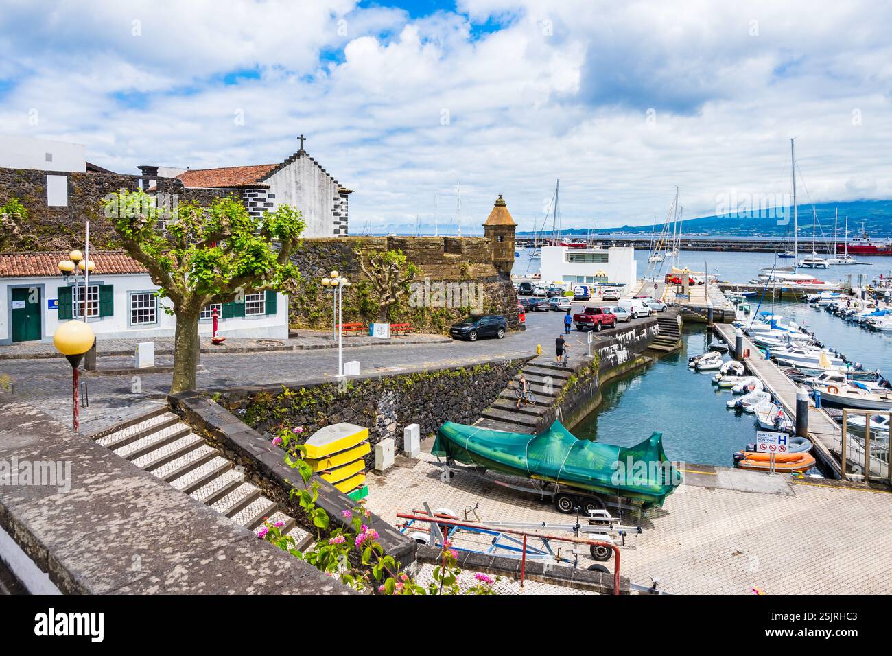 HORTA PORT, FAIAL ISLAND - JUN 13, 2024: Sailing boats and fishing ...