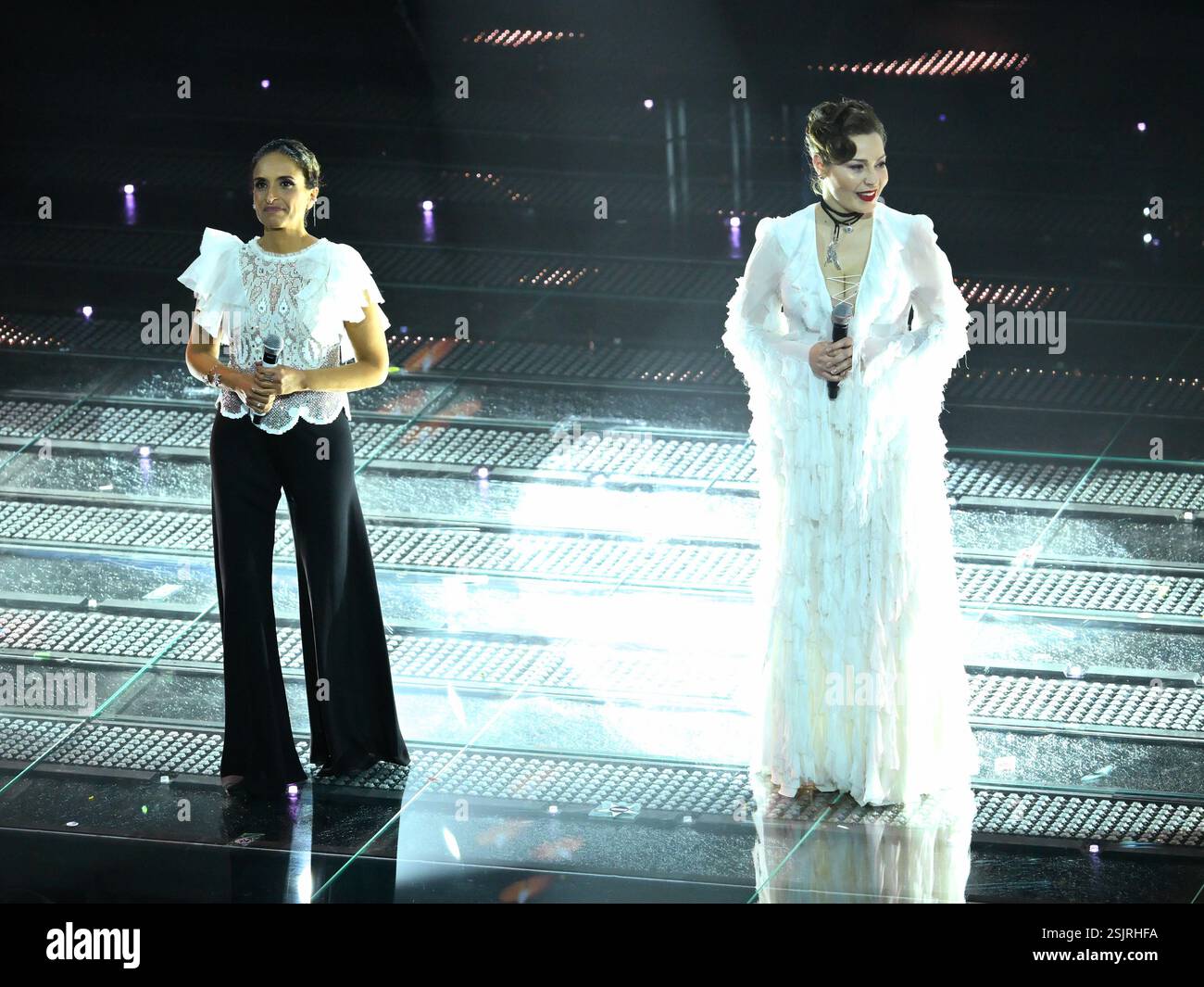 Sanremo, 75th Italian Song Festival 2025 - First Evening. In the Photo ...