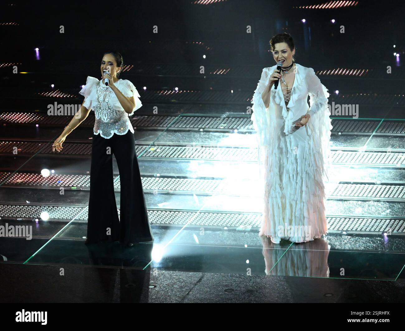 Sanremo, 75th Italian Song Festival 2025 - First Evening. In the Photo ...