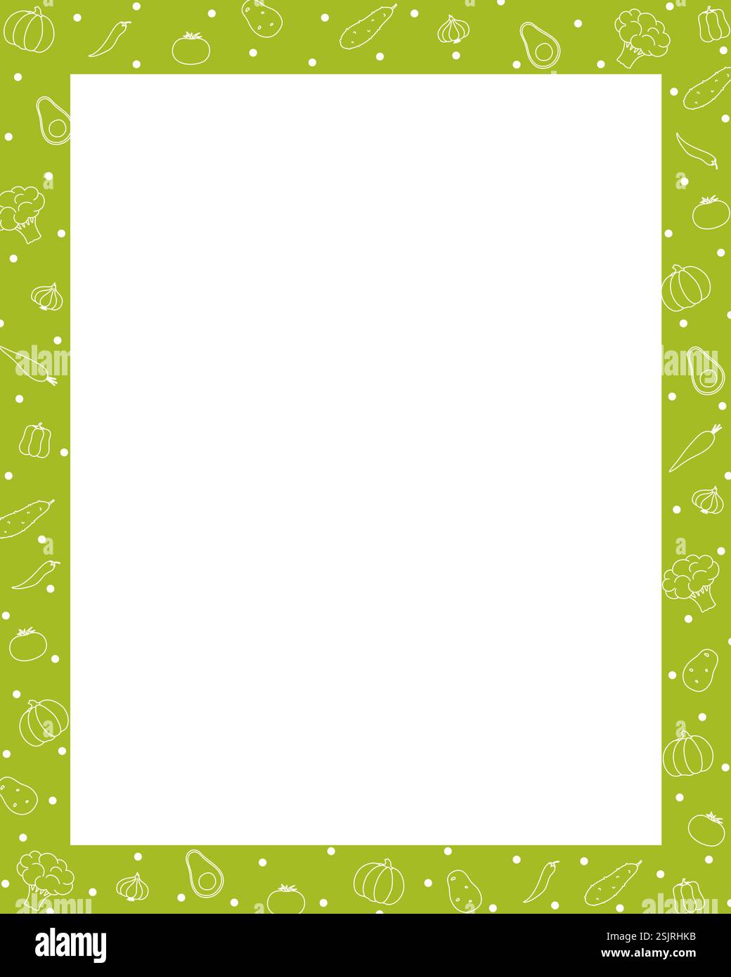 Bullet journal blank printable page rectangular frame decorated with ...
